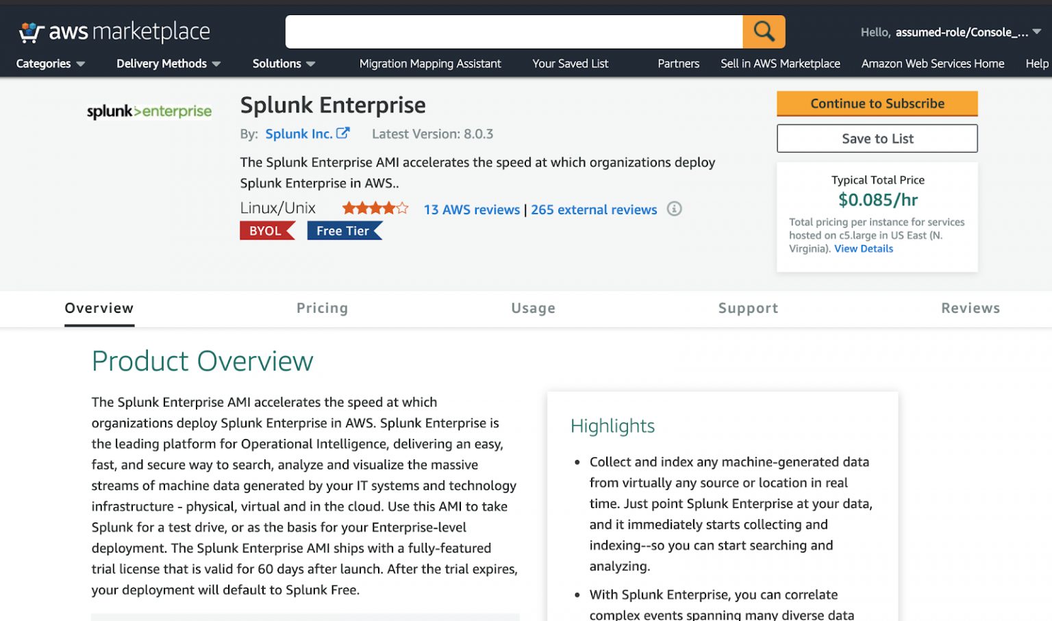 Splunk Enterprise on AWS - A Perfect Match! - Somerford Associates