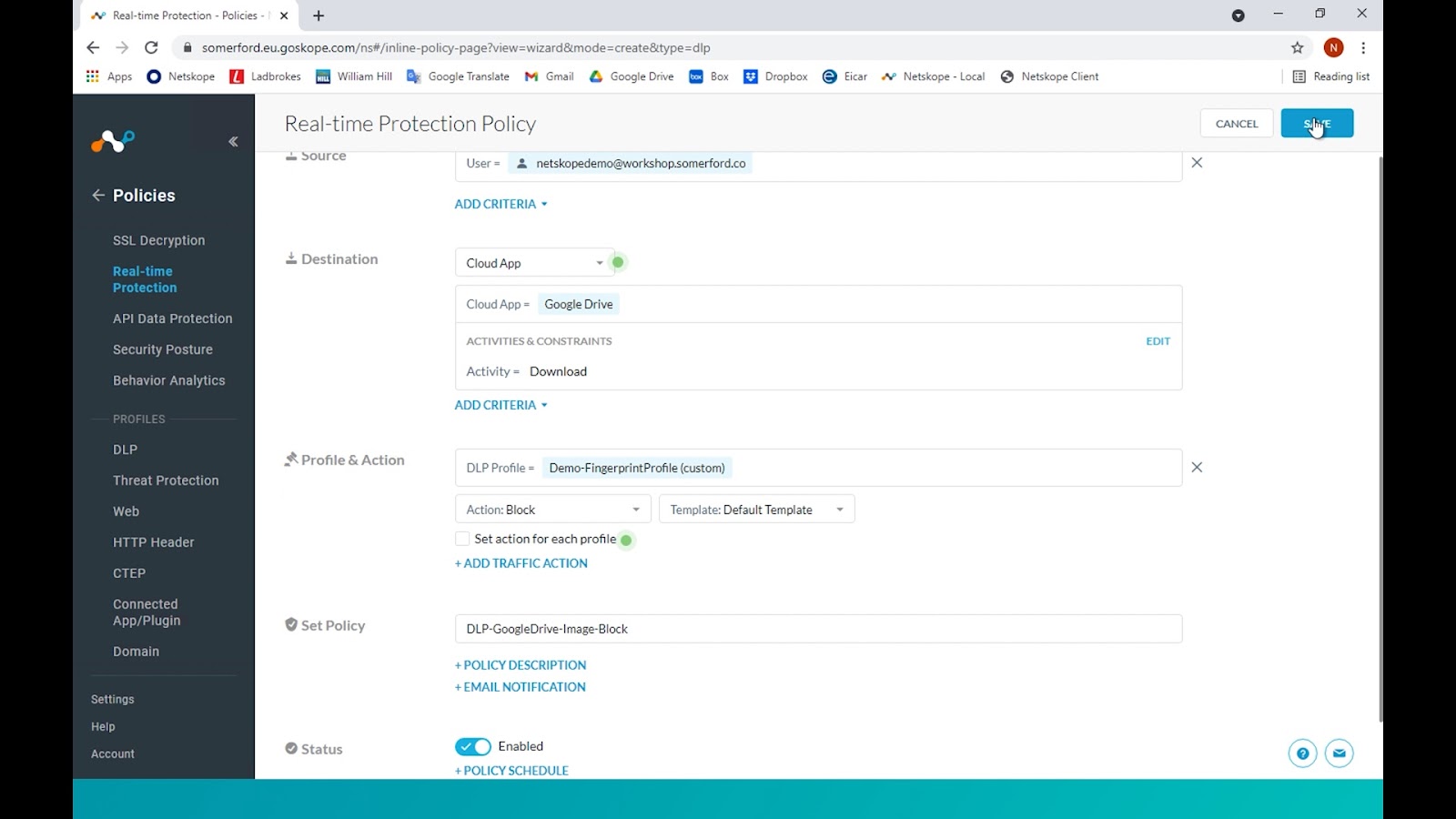 Configuring Data Loss Prevention for Your Web Traffic when Using Netskope